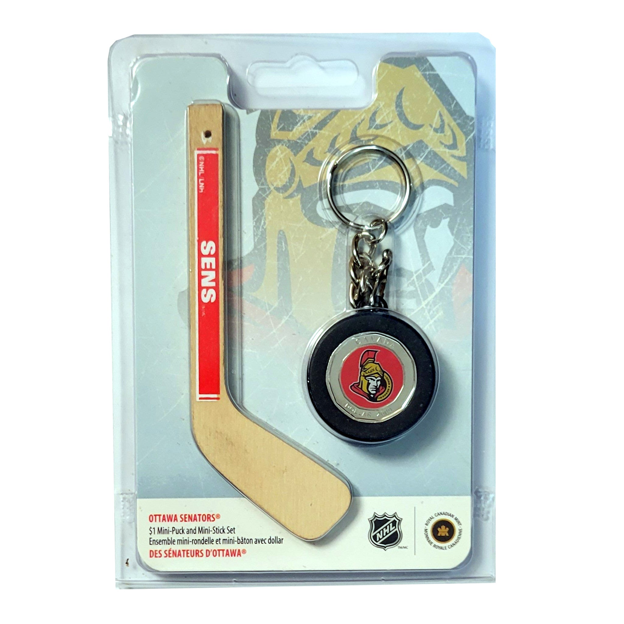 2009 Canada NHL Ottawa Senators Dollar Mini Stick and Puck Set