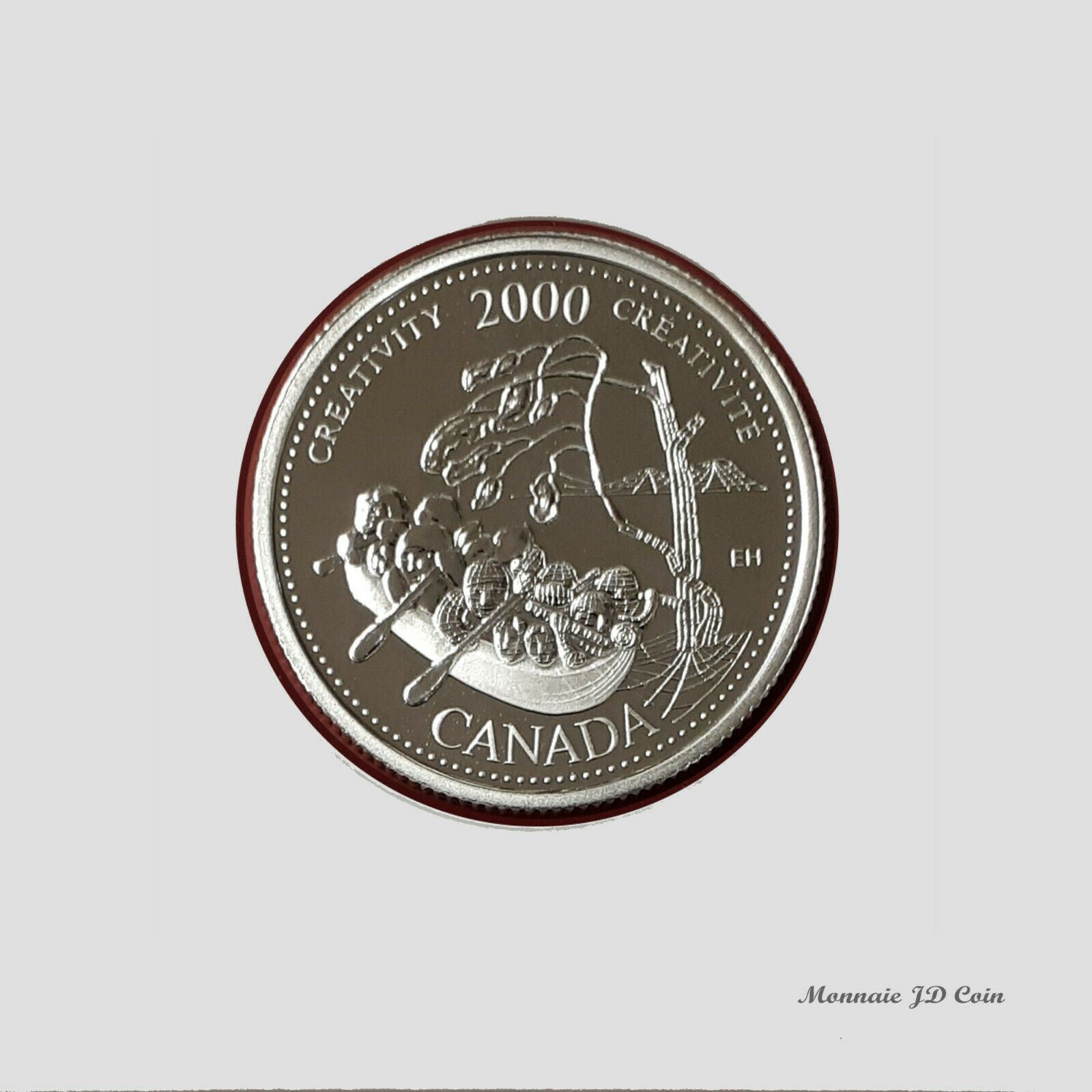 2000 Canada 25 Cents Millenium Creativity Proof Silver coin